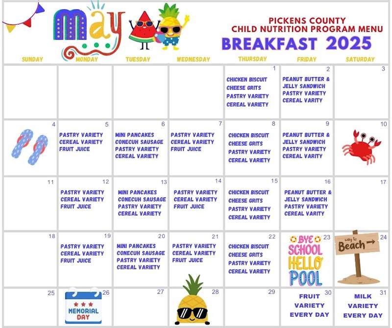 Menus - Gordo Elementary School