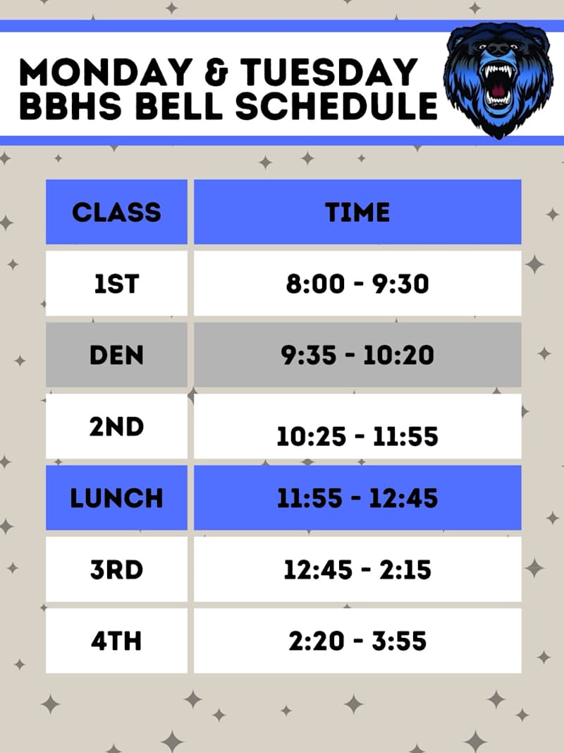 Schedules - Black Butte High School