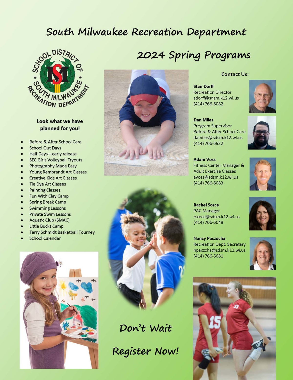 Recreation Program - School District of South Milwaukee