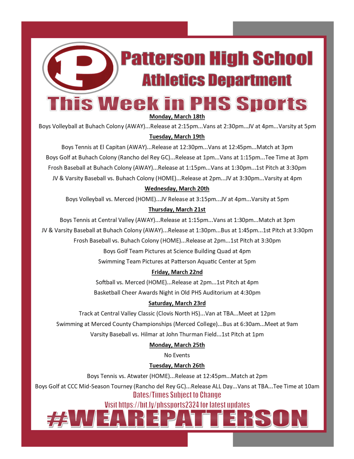 Home - Patterson High School