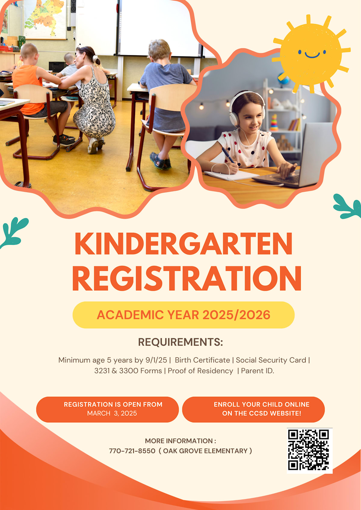 Kindergarten Registration Academic Year 2025 - 2026 - Oak Grove ...
