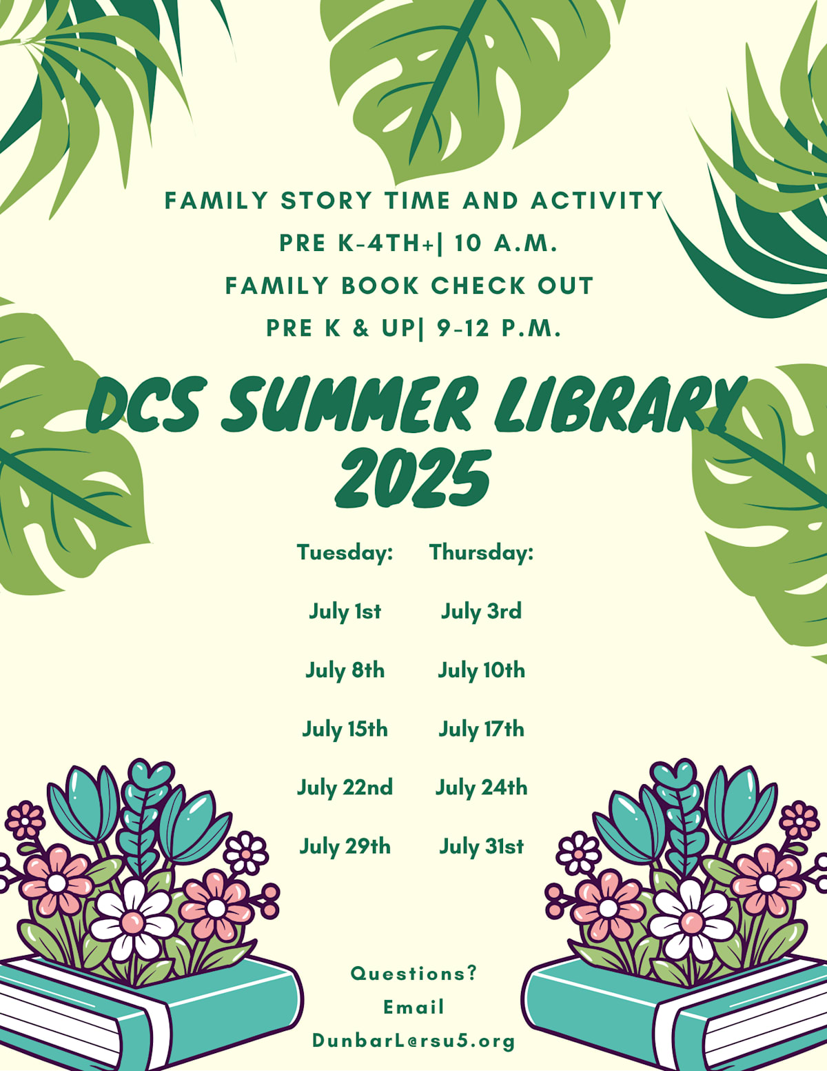 Summer Library Programs - Durham Community School
