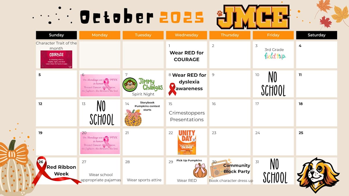 School Event Calendar - Cross Elementary