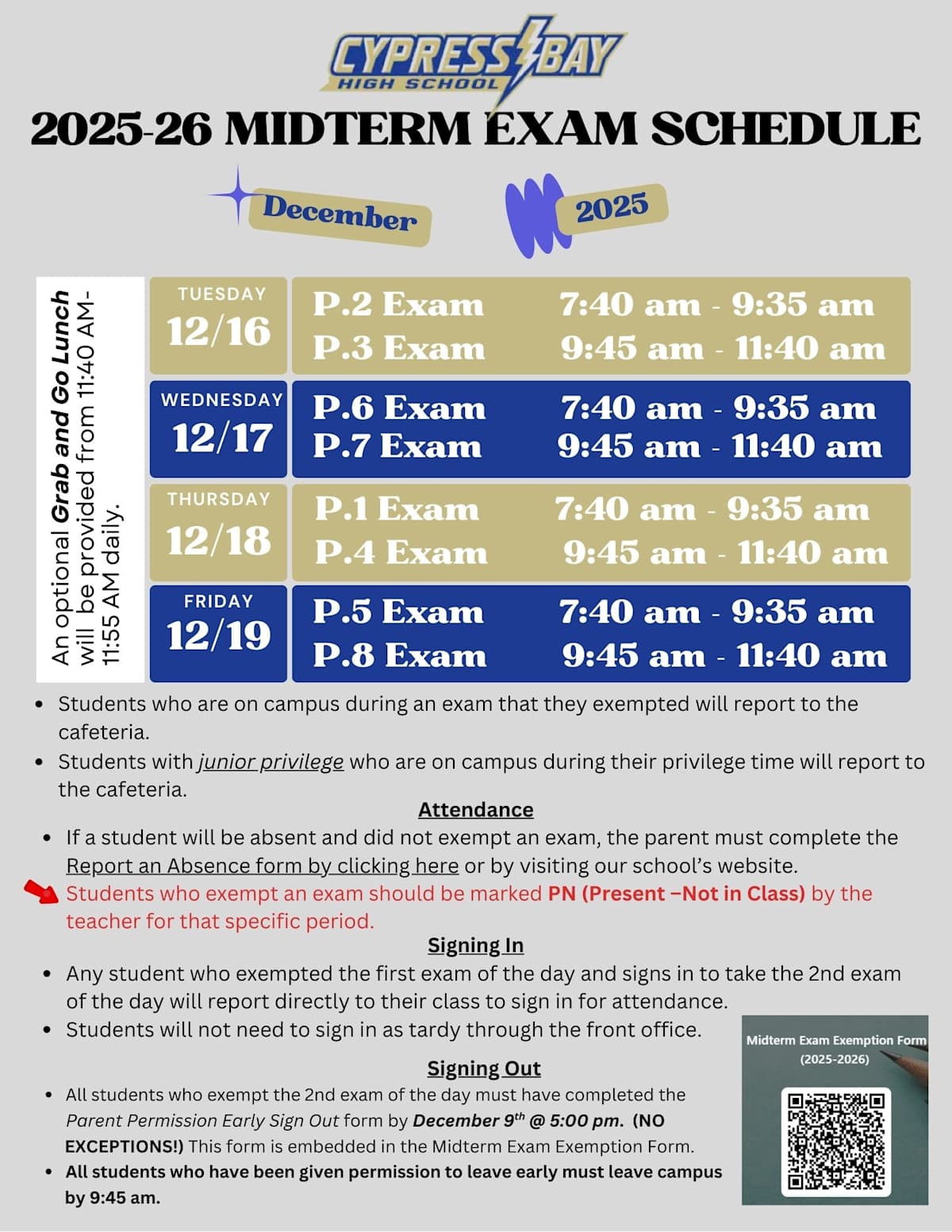 Schedules and Calendars