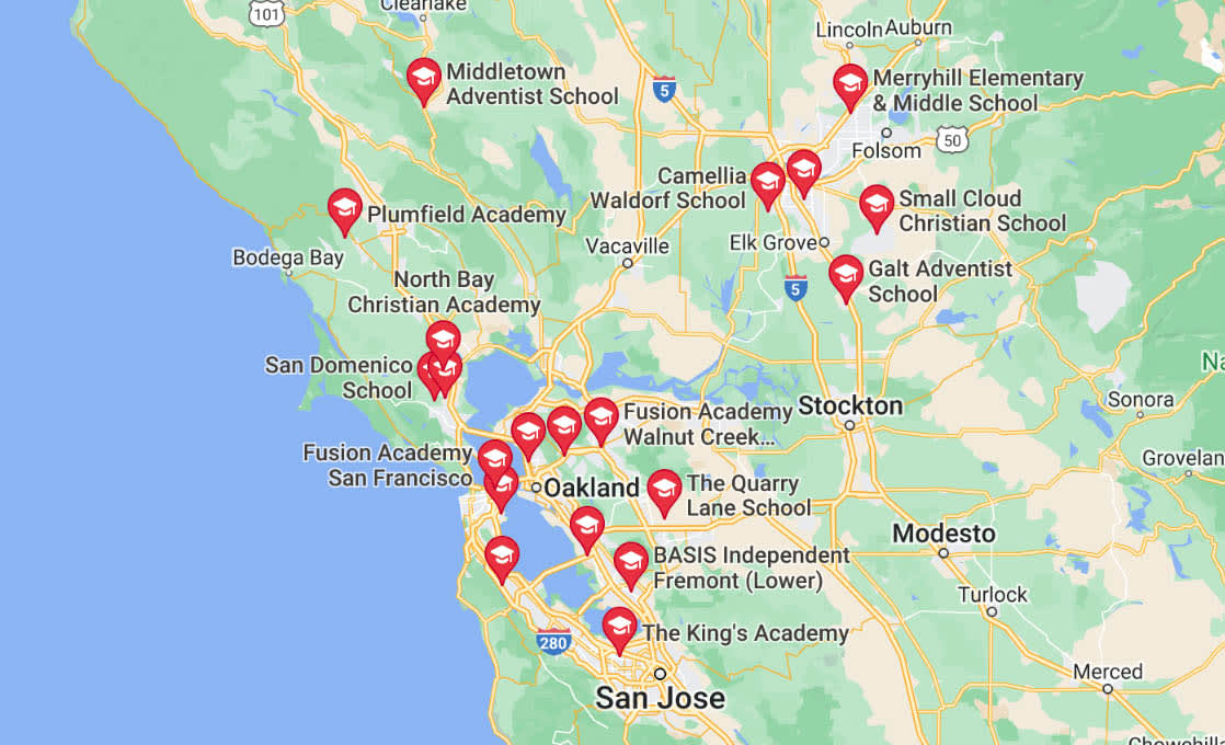 Map Of Private Schools In California Mapping State Retirement Programs
