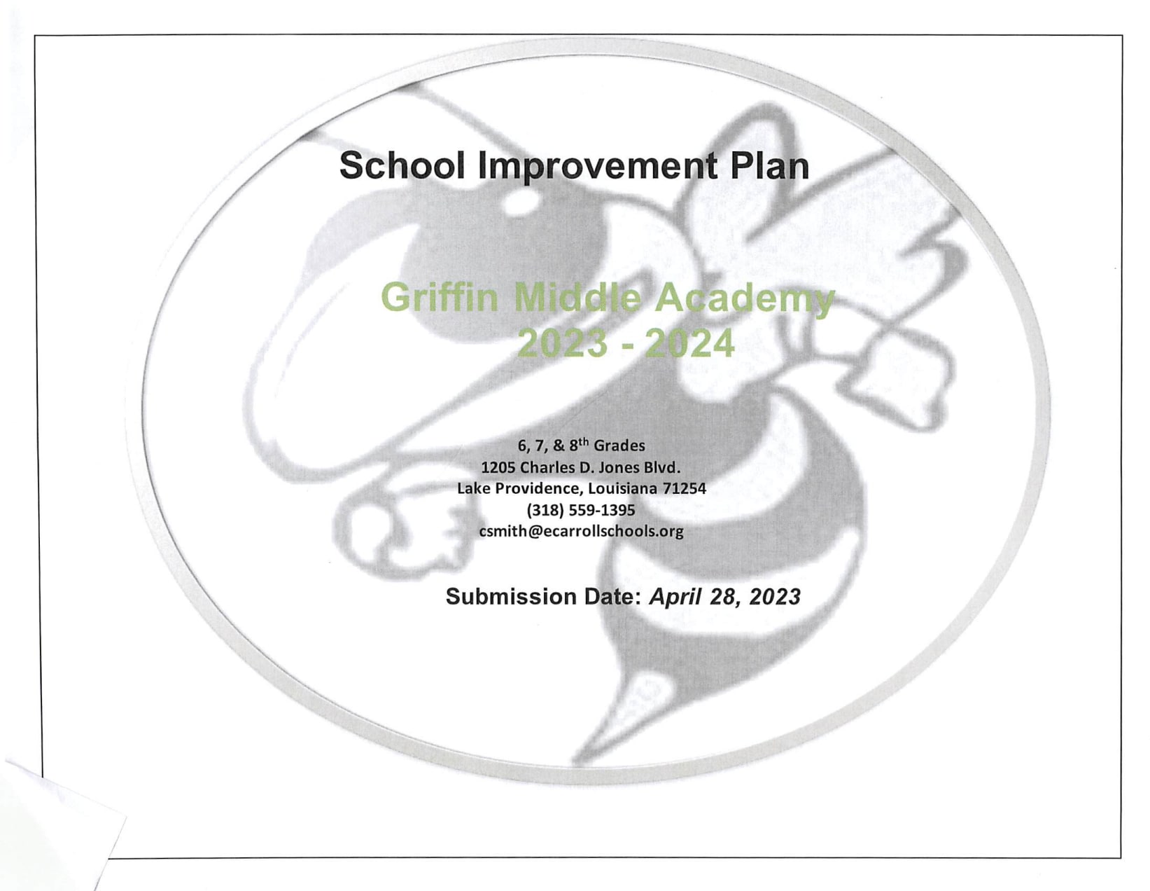 GMA School Improvement Plan - Griffin Middle Academy