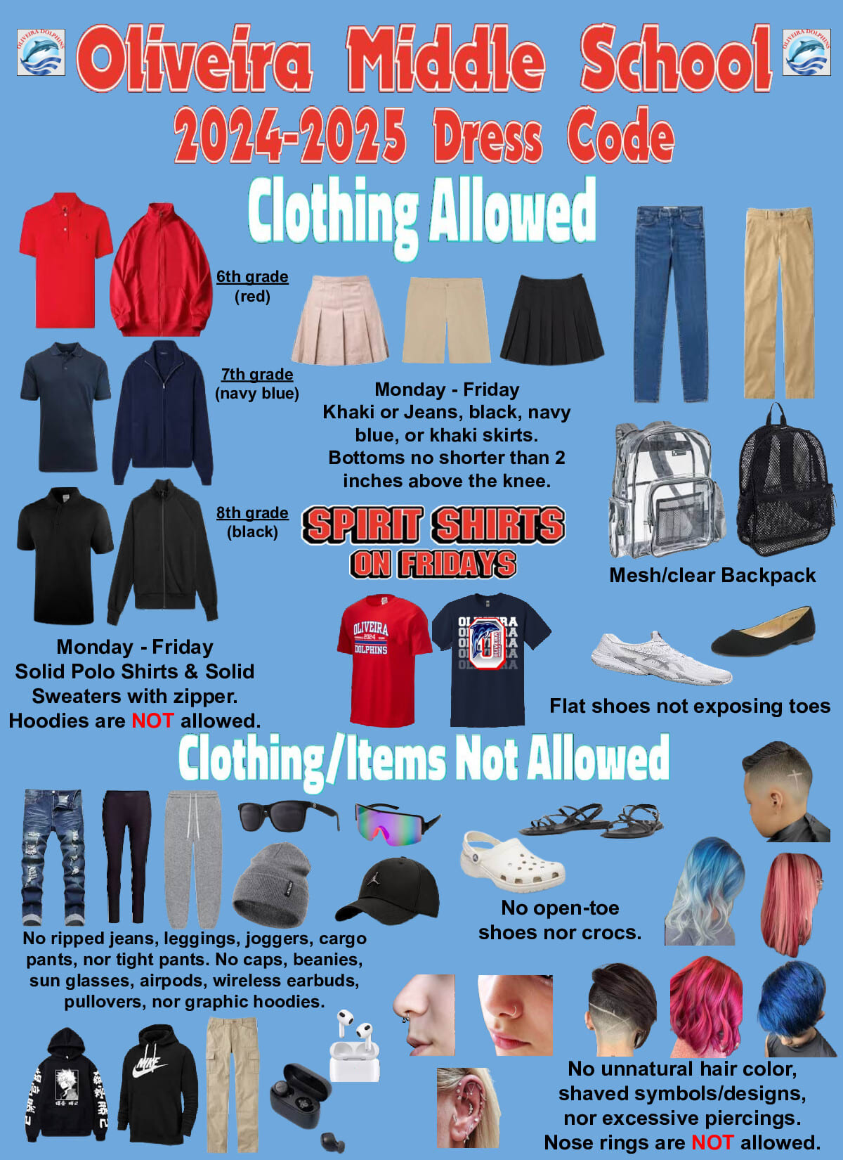 Middle School Dress Code P.E. Uniform Policy John Glenn Middle