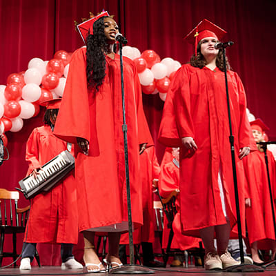 High School Graduation Ceremony Stage