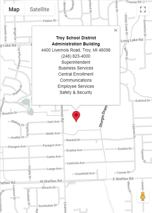 Elementary School District Troy Mi Map Map Of Great Lakes And States