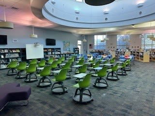 Elementary Media Center Winter Break Transformations: Modern Libraries