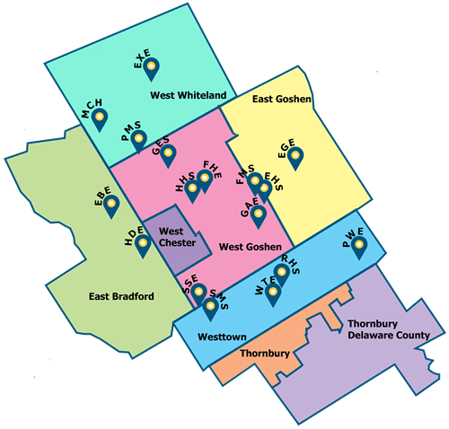 West Chester County Map