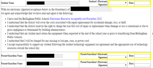 Student Device Check-Out Form Instructions - Bellingham School District ...