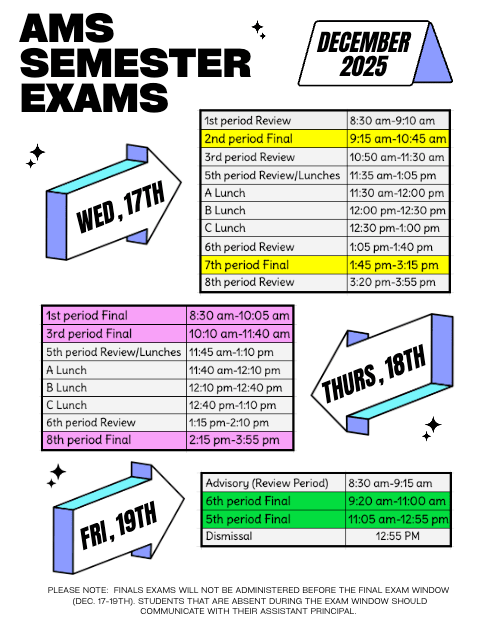 Final Exams Timetable 2025