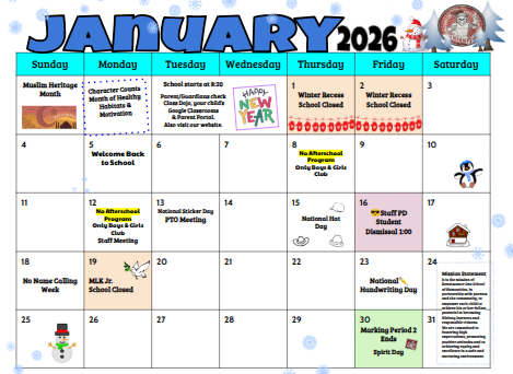 Calendars - Public School No. 1