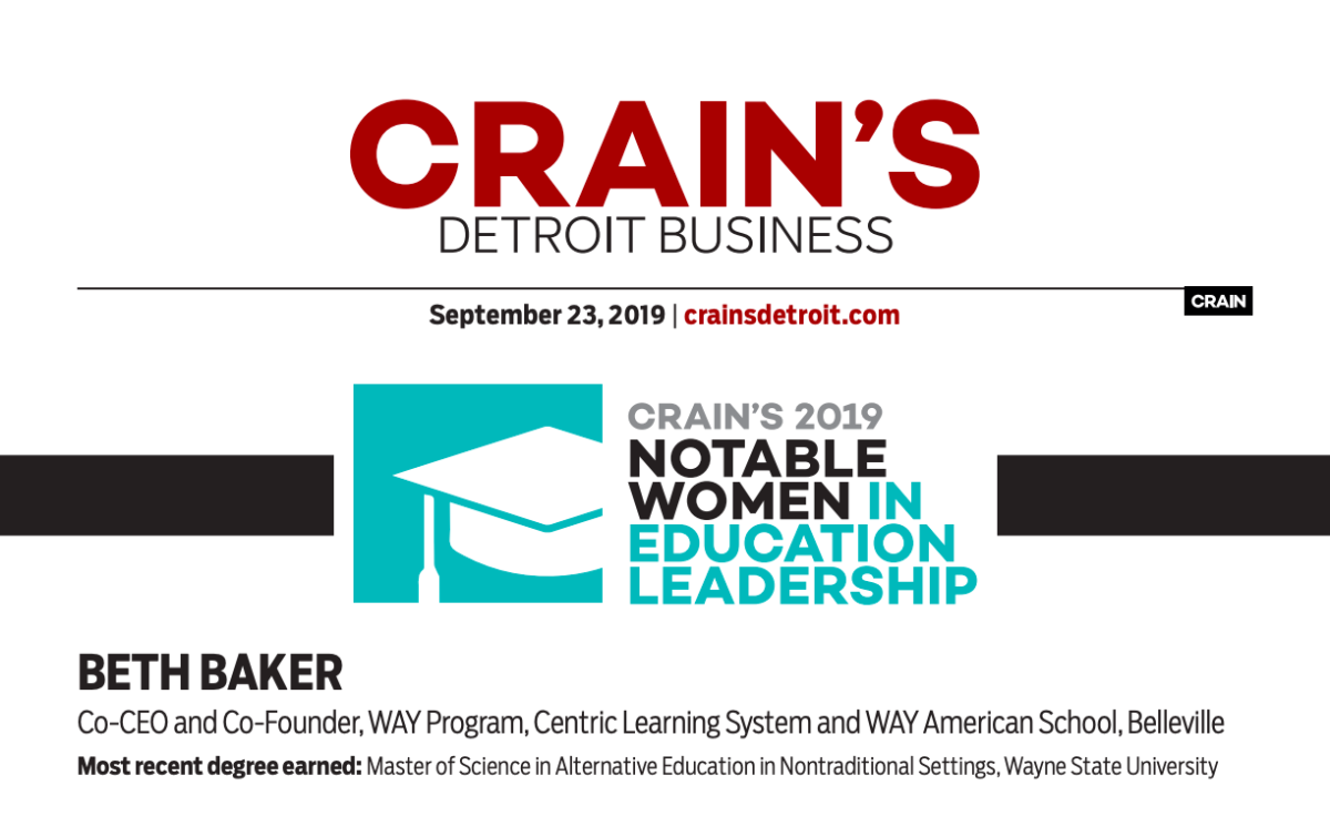Beth Baker is elected Crain's 2019 Notable Woman in Education ...