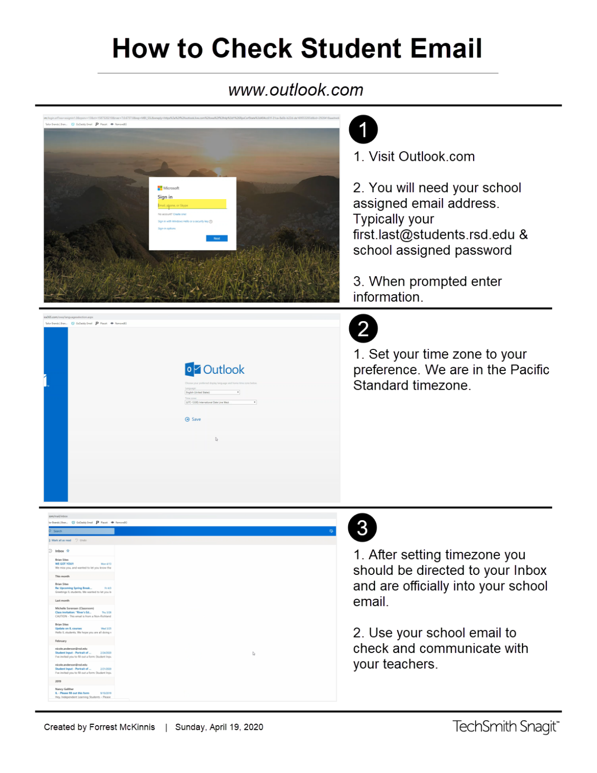 How to log onto Student Email during School Closure | News Details