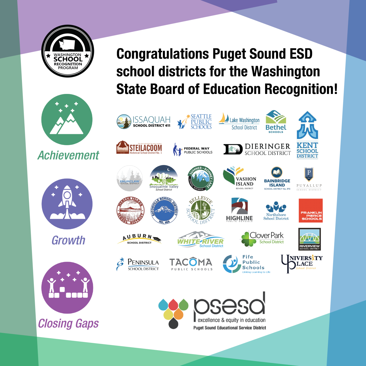 Congratulations PSESD School Districts! | News - Puget Sound ...