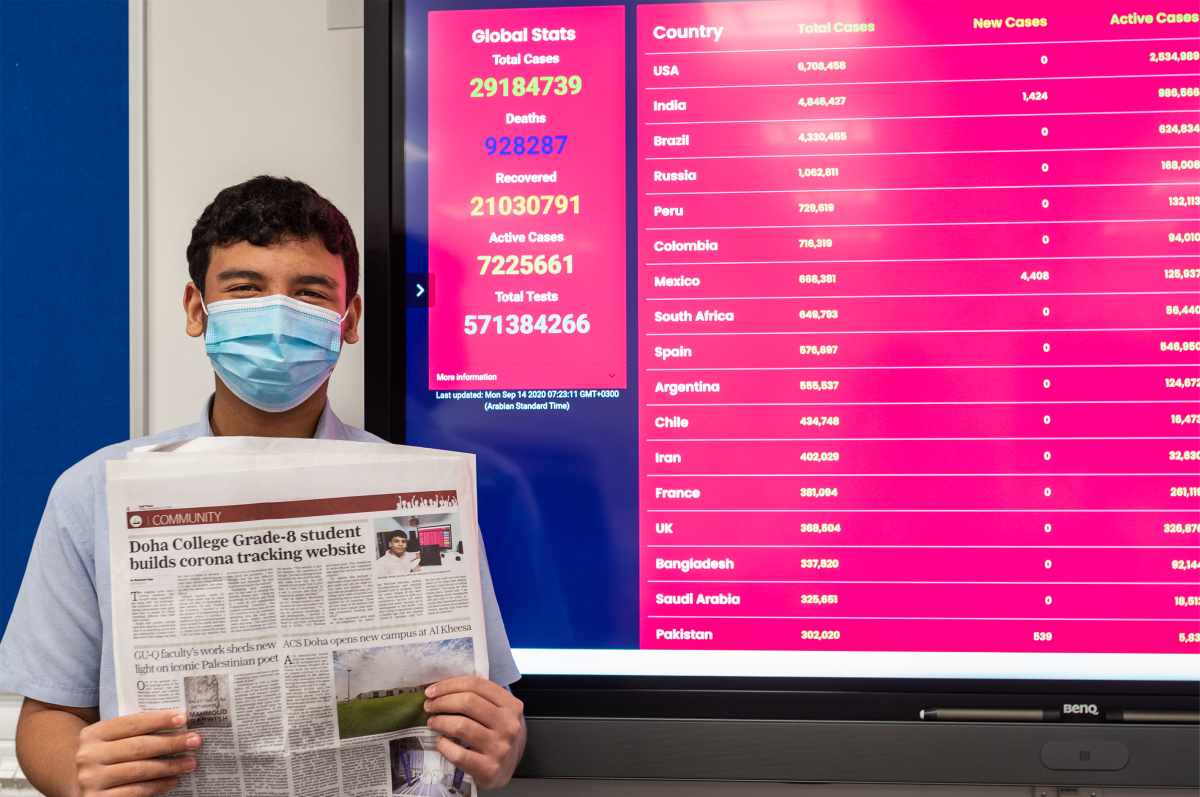 DC student builds corona tracking website | Default blog page