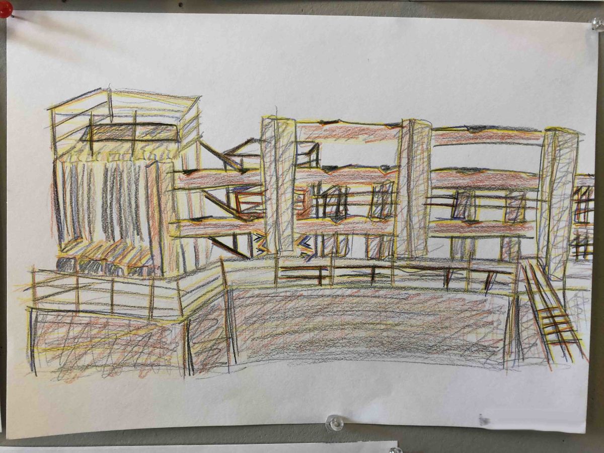 Upper School Art Students Draw Construction Project | Posts - Pembroke ...
