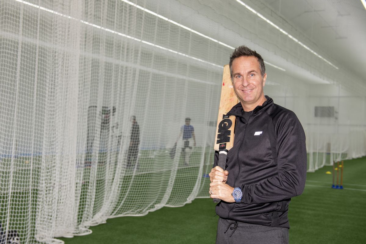 England cricket legend Michael Vaughan gives Millfield Indoor Cricket ...