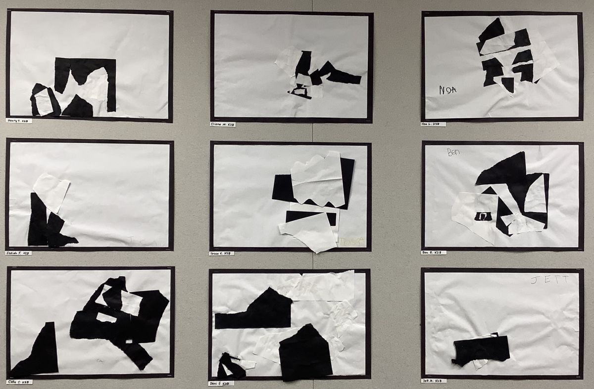 Kindergarten Students Explore Cut-and-Torn Collage Technique | News Story