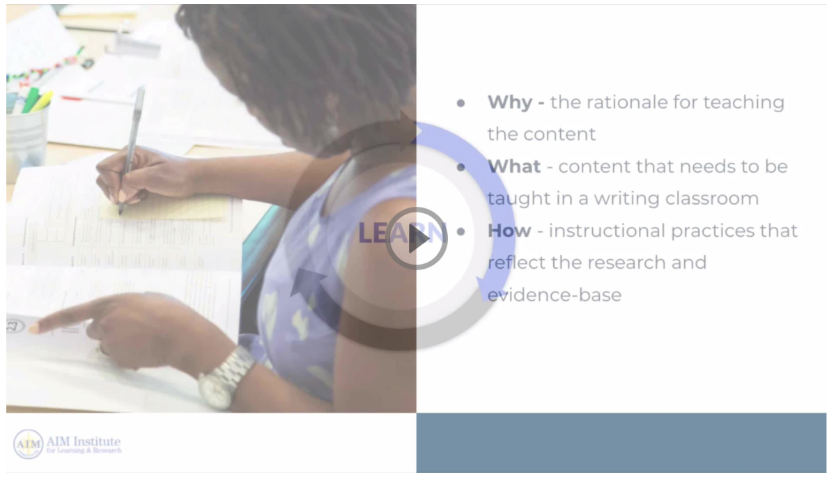 Pathways to Proficient Writing - AIM Institute for Learning & Research