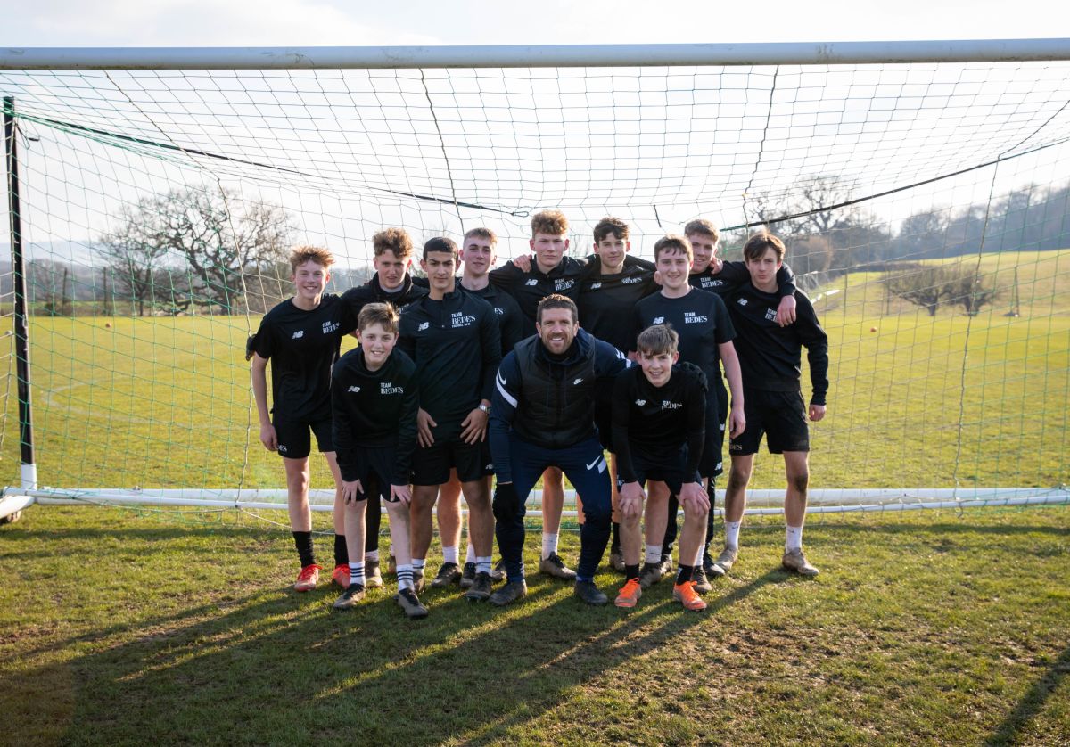 Adam El-Abd visits Bede's for Football Masterclass | Bede's News story