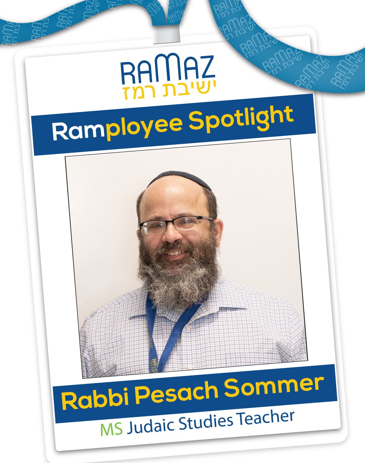 Ramployee Spotlight of the Week...Rabbi Pesach Sommer | Ramaz News ...