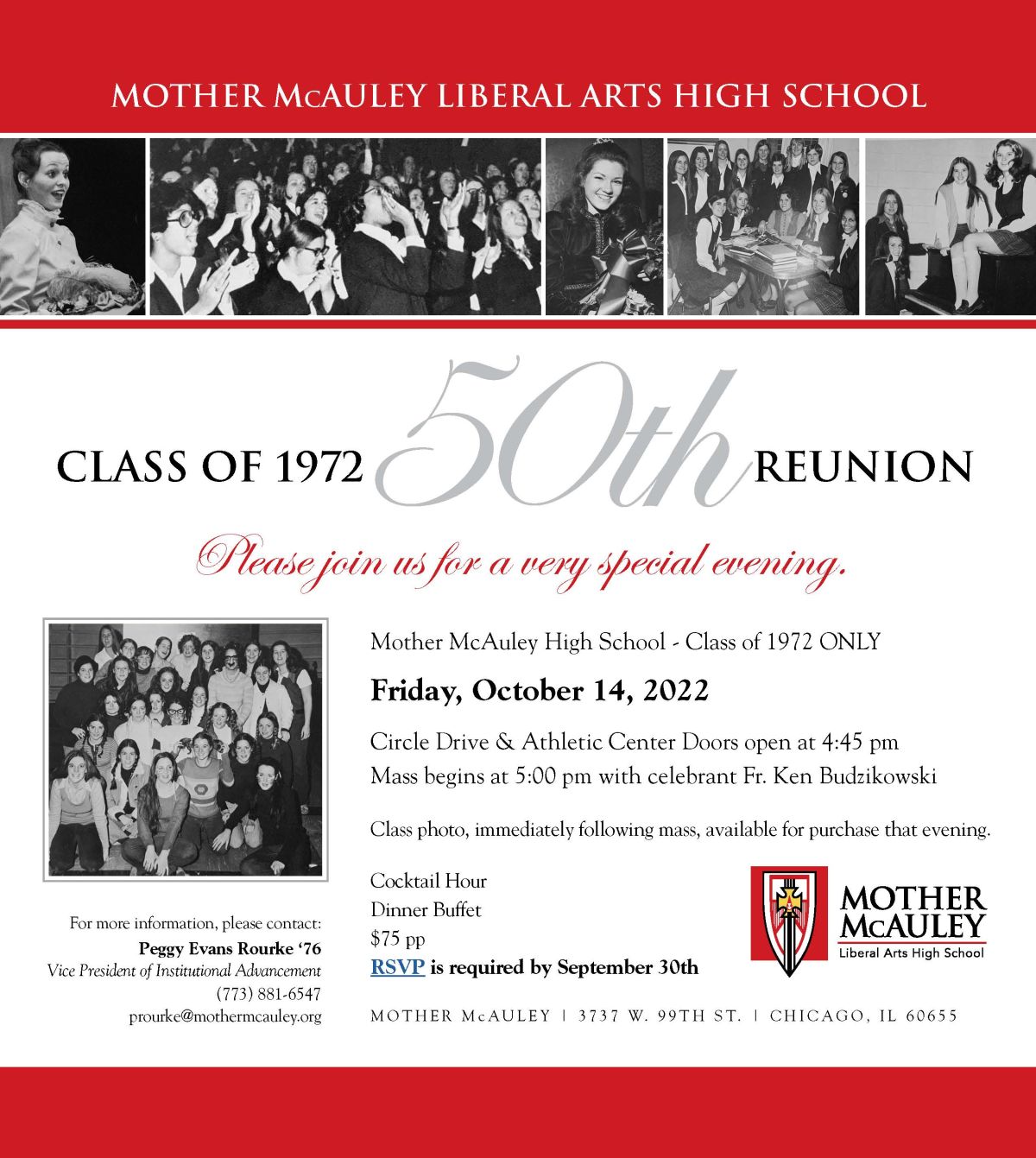 1972 50th Reunion to be held on October 14 | School News