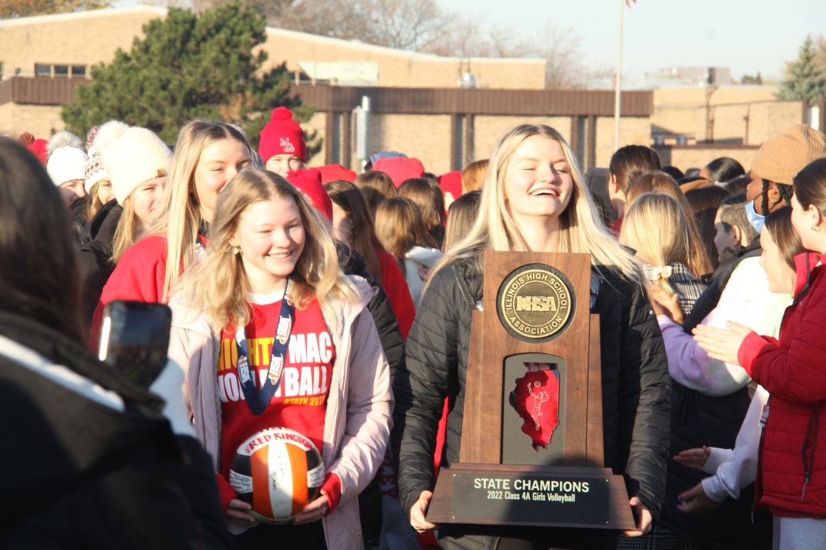 Bringing the IHSA 4A Volleyball State Championship trophy home to ...