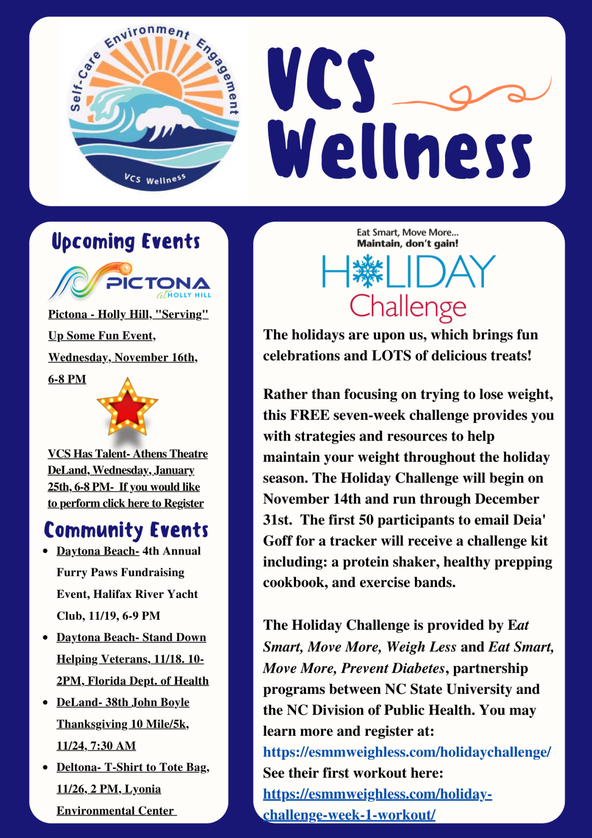 November Wellness Newsletter | Employee Post