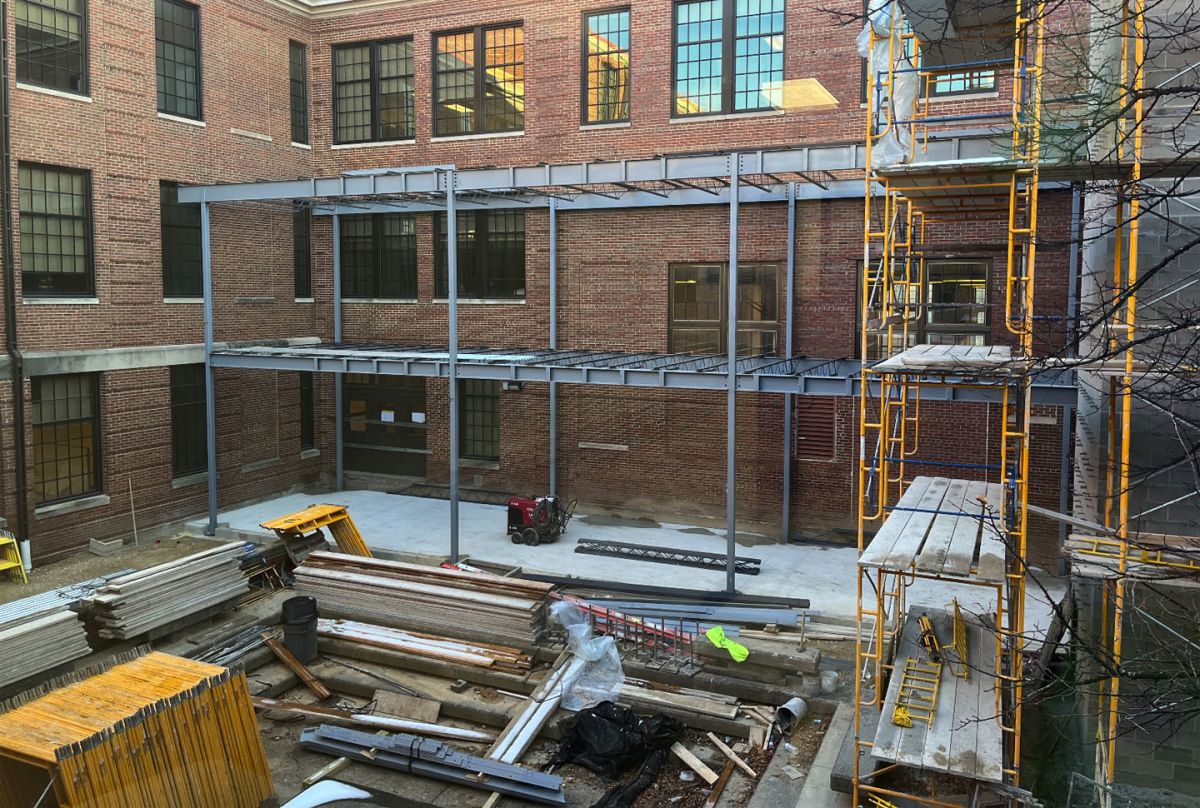 Construction progress on the building additions | Construction Articles