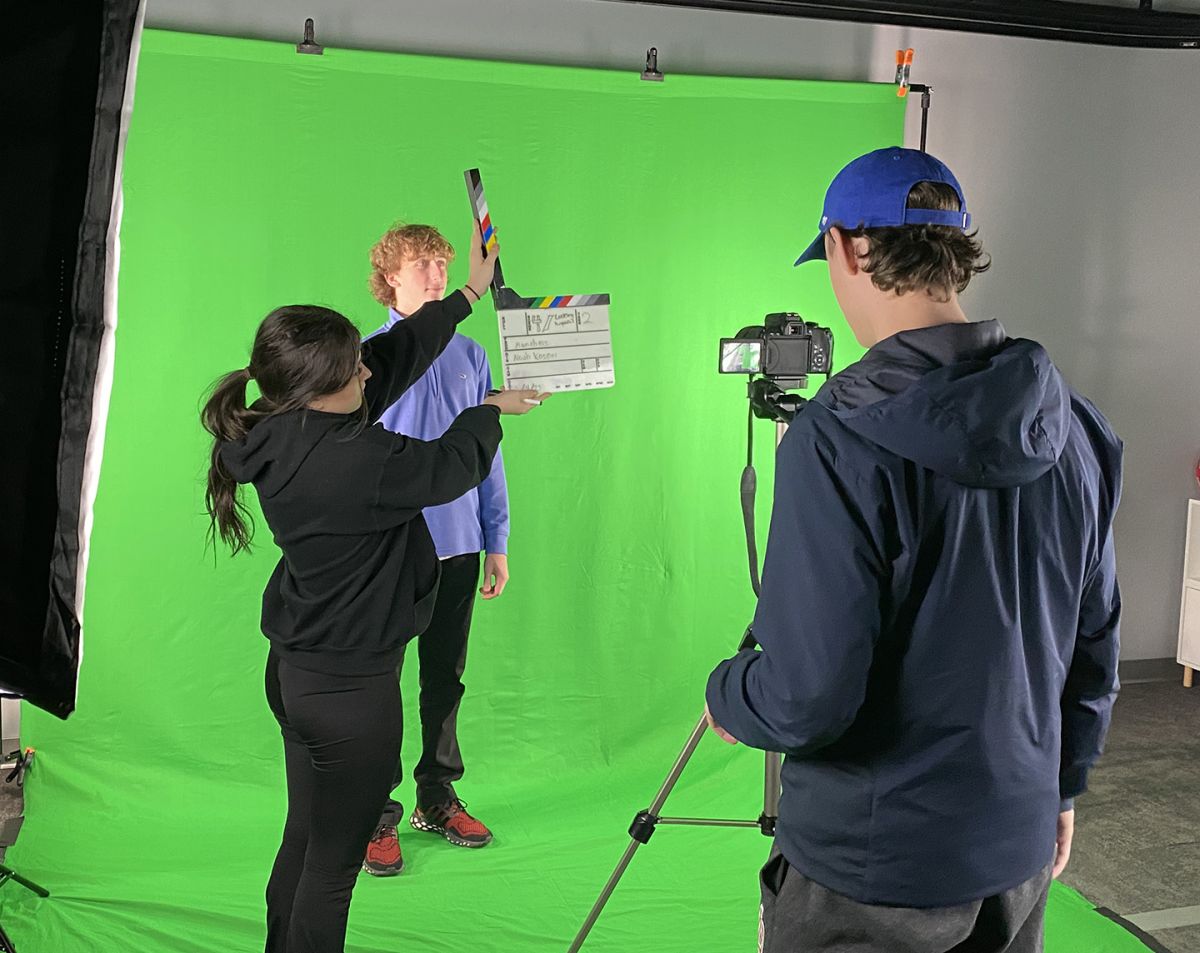 Writing Class Filming Trailer in the Video Production Studio ...