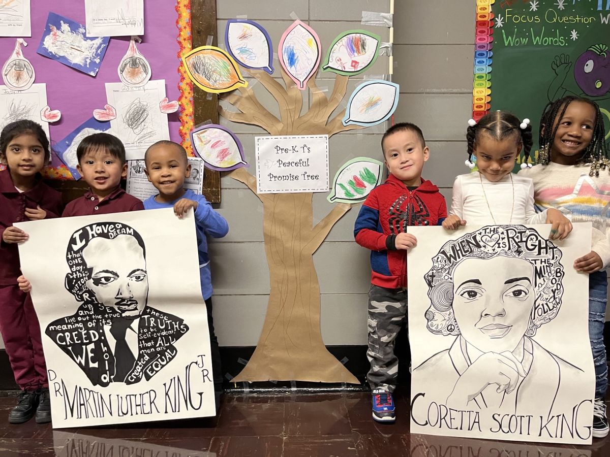Pre-K students create peaceful promises in honor of Martin Luther King ...