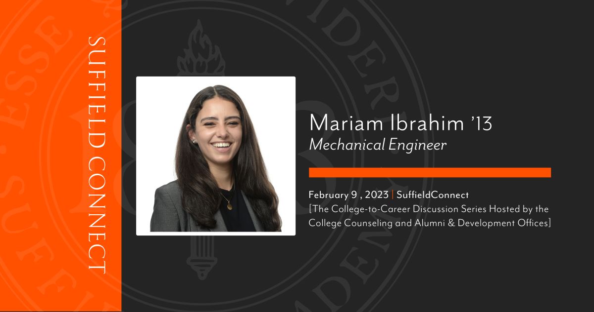 Mariam Ibrahim ’13 | News Item - Suffield Academy