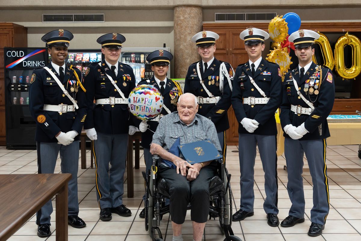 MMA Cadets Honor WWII Veteran with 100+ Cards on His 100th Birthday | News Details