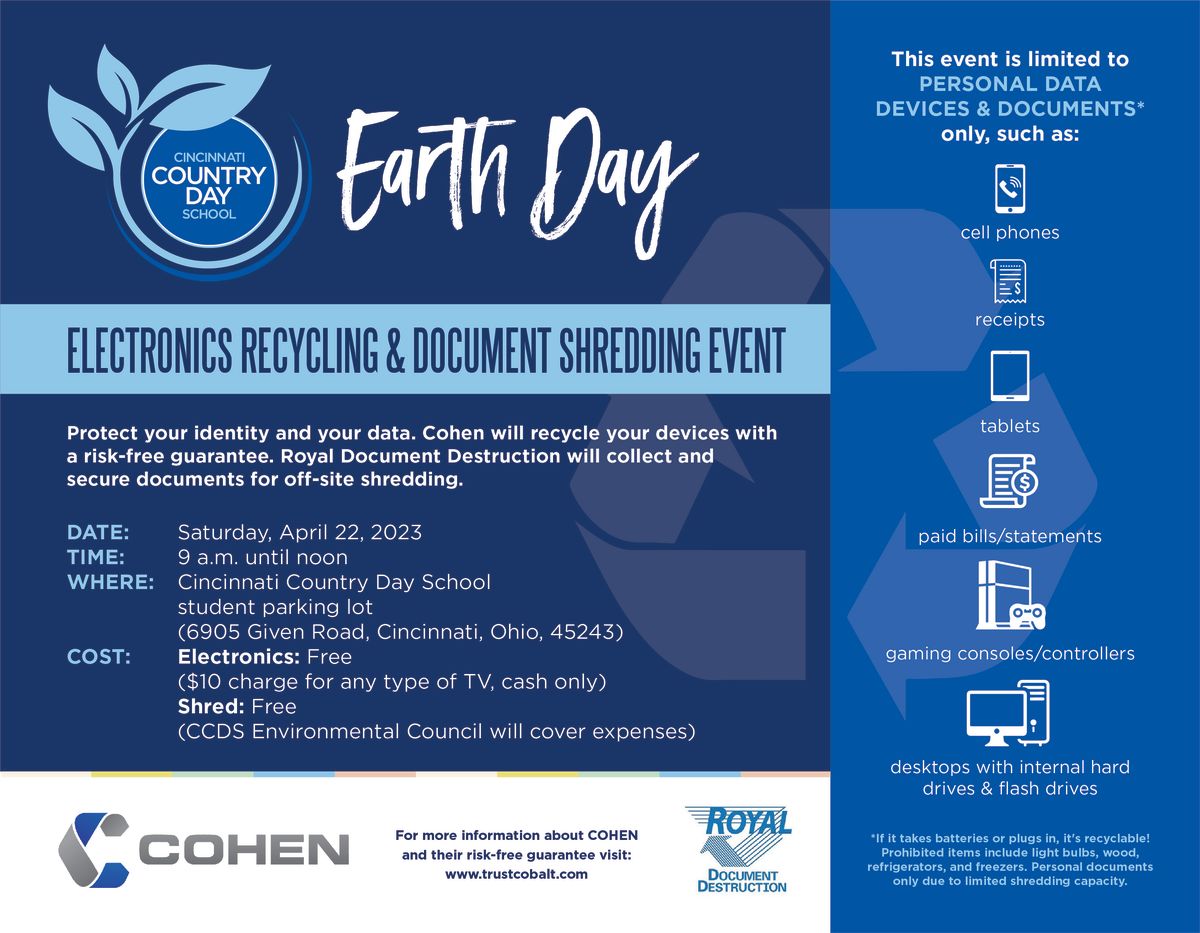 Earth Day Electronics Recycling & Document Shredding Event | Post Detail
