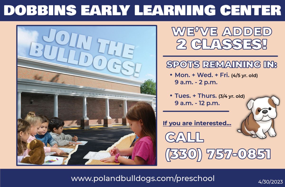 SPOTS OPEN! Dobbins Early Learning Center Preschool classes added ...