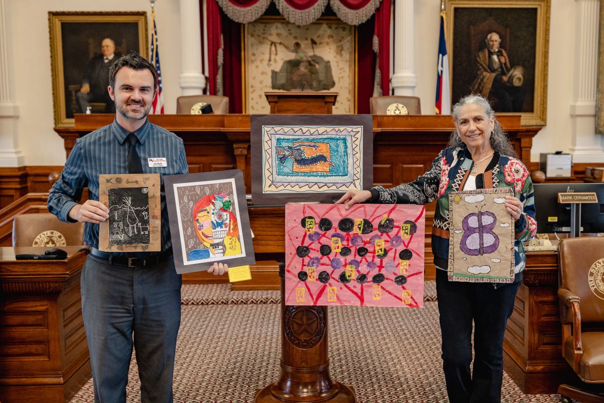 DVISD elementary art displayed in Rep. Lulu Flores’ office at Texas ...