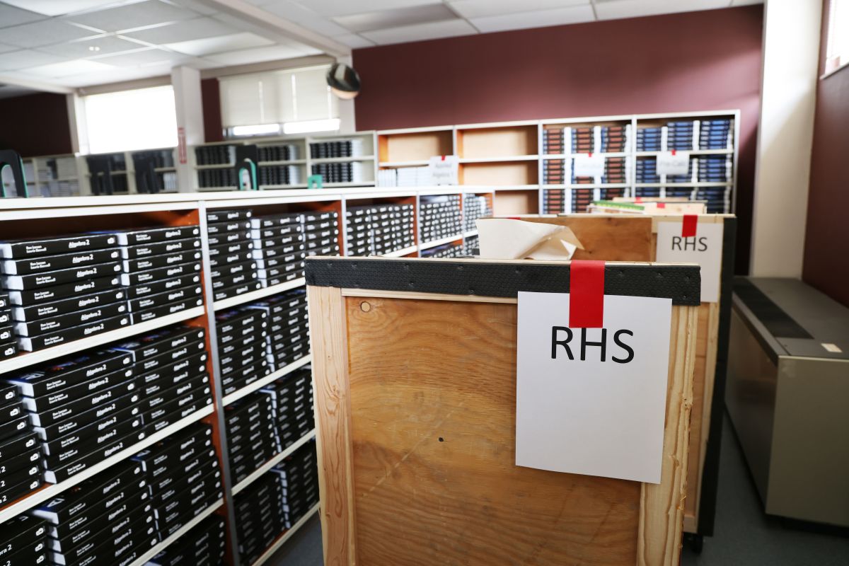 Books from the PHS library moved to new at Rogers High School | School ...
