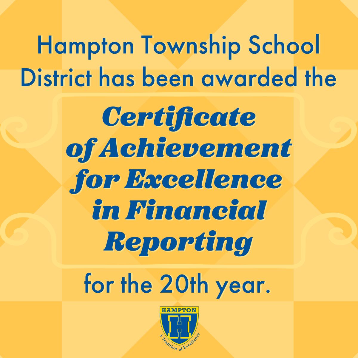 HTSD receives Excellence in Financial Reporting award for 20th time ...