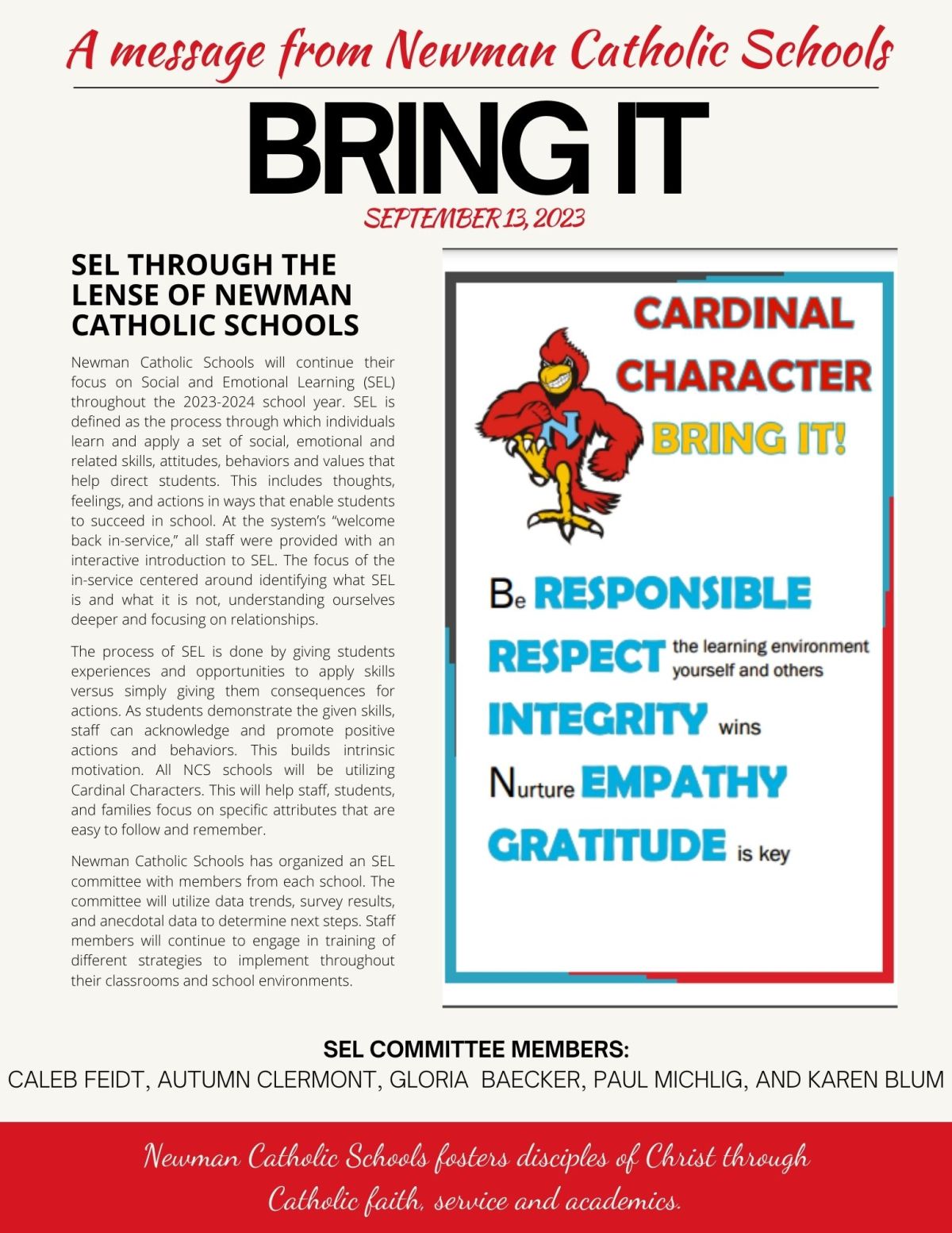 BRING IT! The Cardinal Character | News