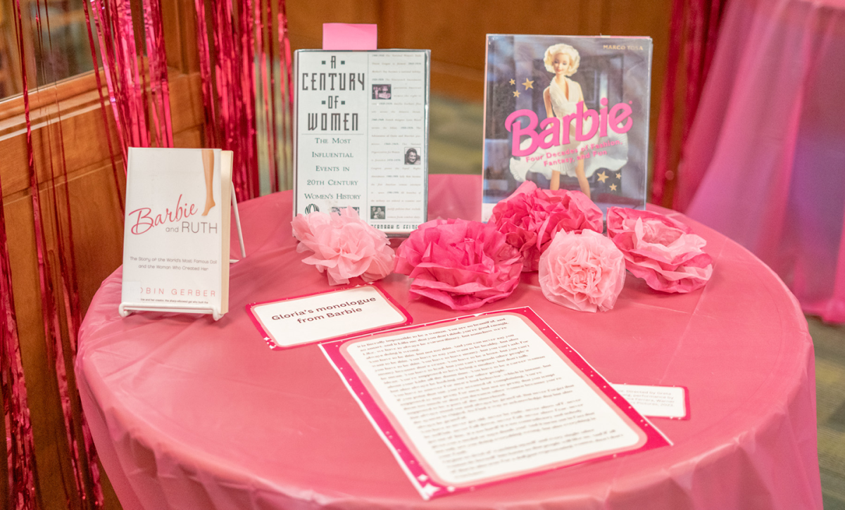 Think pink: Barbie-themed book display a success at Southworth | News ...