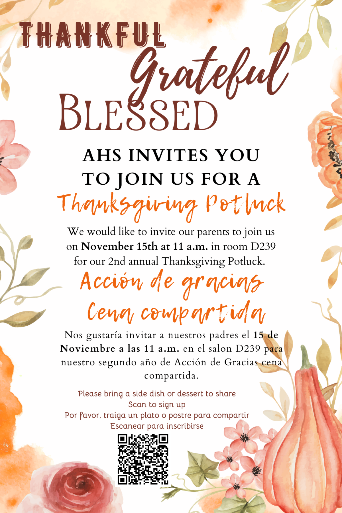 Thanksgiving Potluck Logo Thanksgiving Potluck Fundraiser
