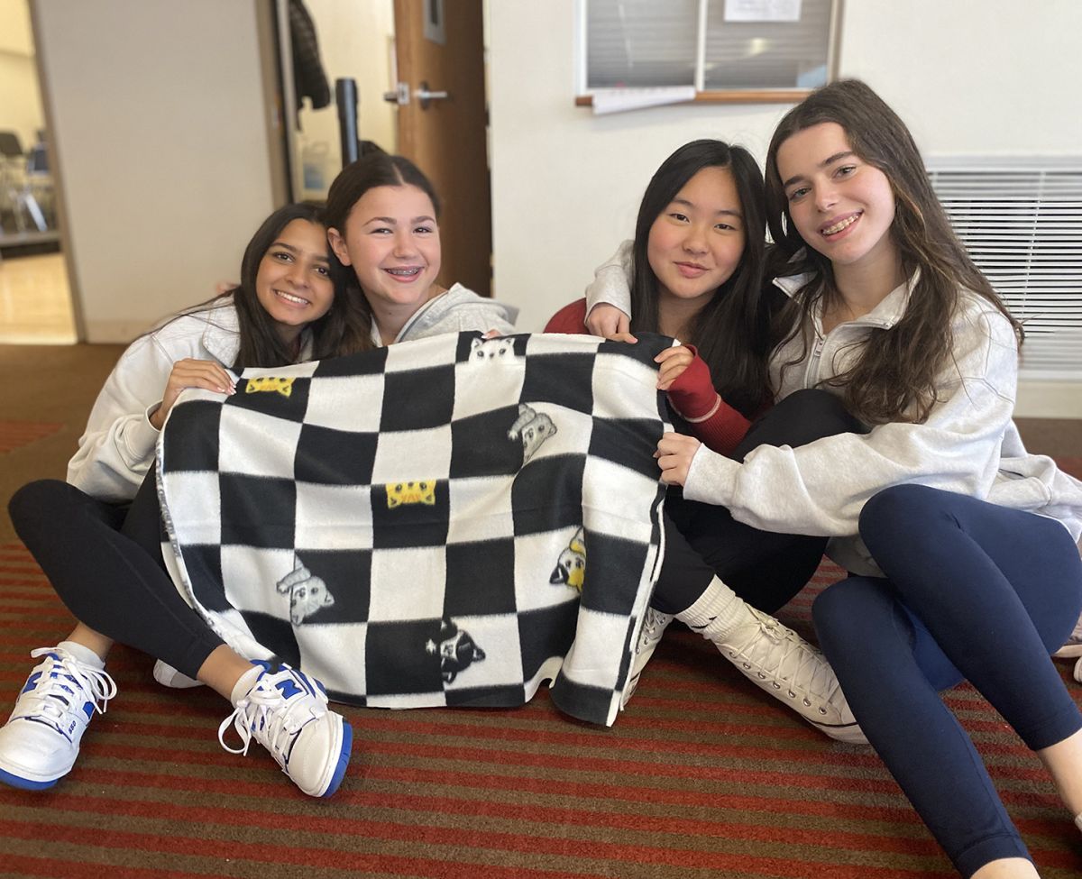 Humane Society Club Makes Fleece Tie Blankets for St. Hubert's Animal ...