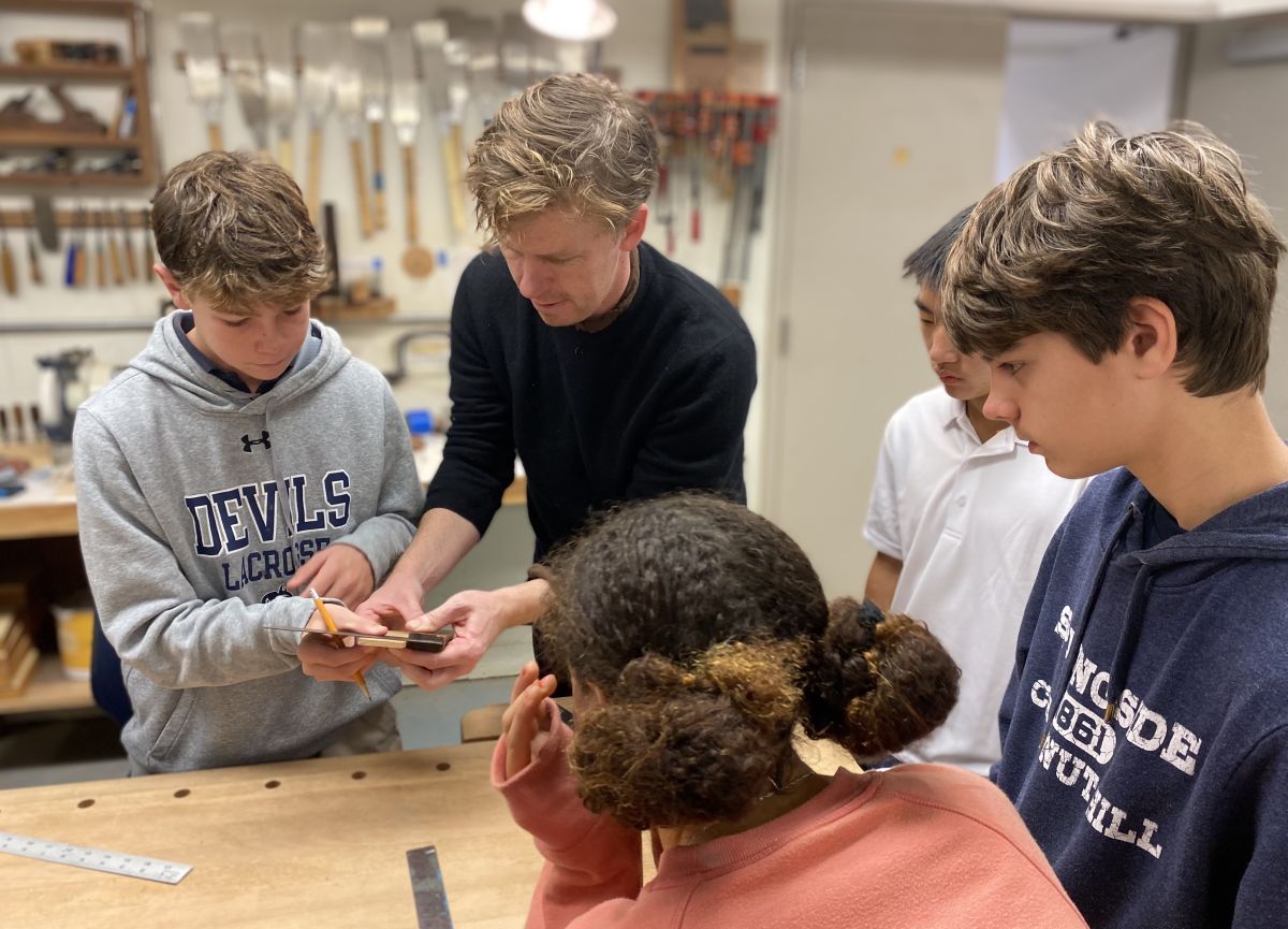 Upper School Visual Arts Students Practice Bowties | News Stories - SCH