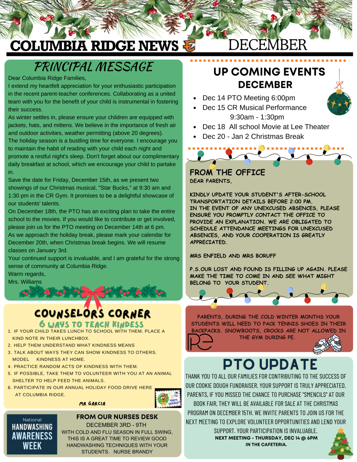 Columbia Ridge December Newsletter | Columbia Ridge Post Details