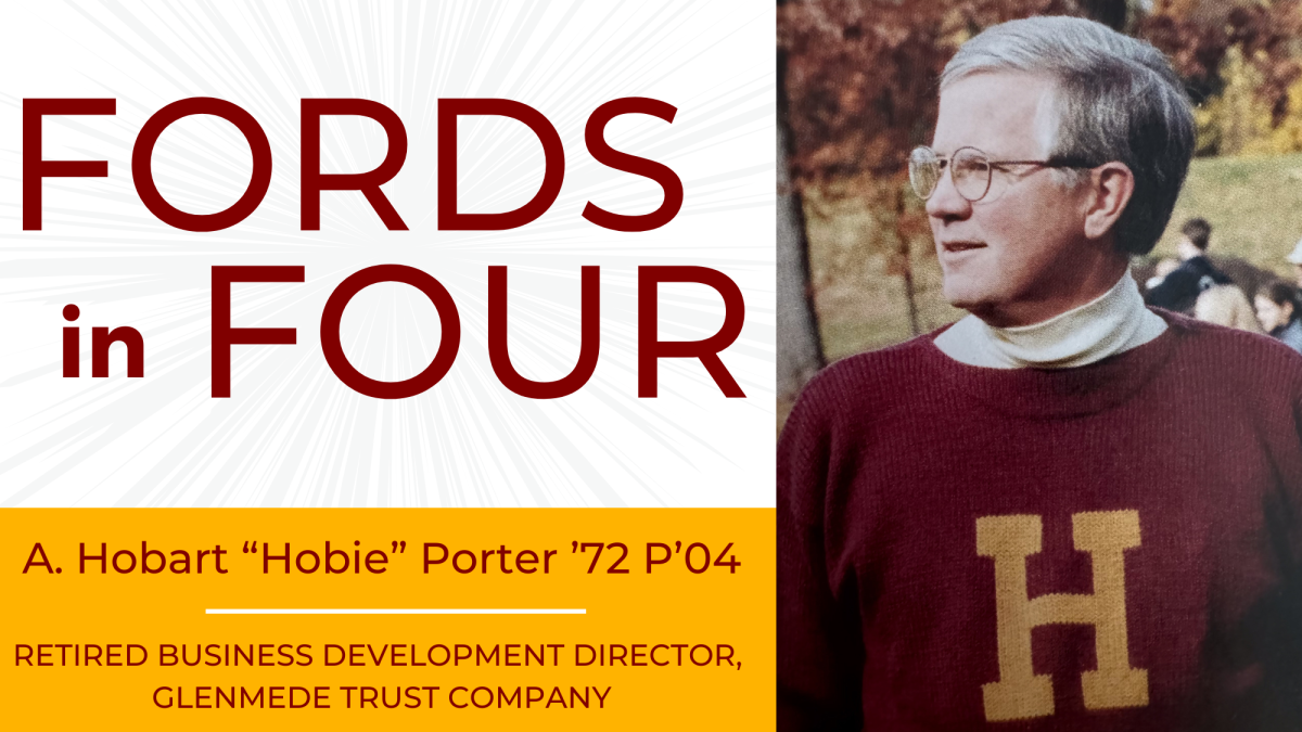 Fords in Four: A. Hobart “Hobie” Porter ’72 P’04 | Blog Post