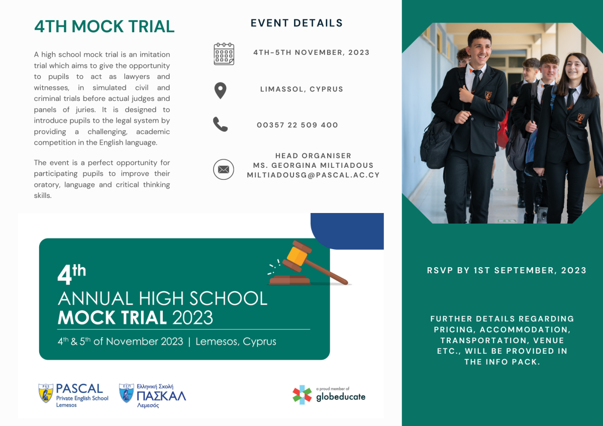 PASCAL Schools Lemesos organize the 4th Annual High School Mock Trial ...