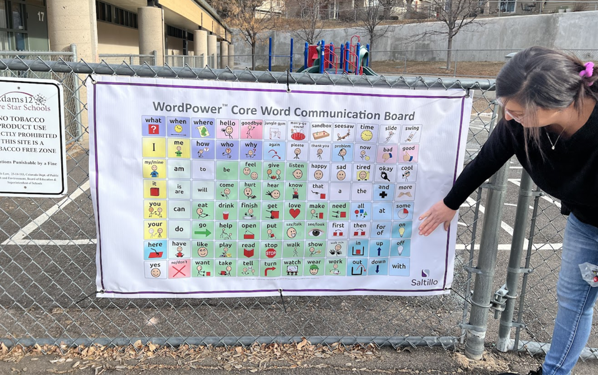 Staff installs communication board for students | Details - Rocky ...